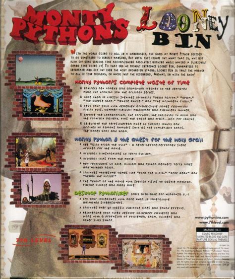 Monty Pythons Looney Bin Cover Or Packaging Material Mobygames