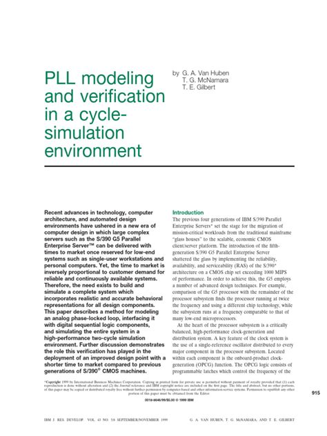 Pll Modeling Pdf Vhdl Central Processing Unit