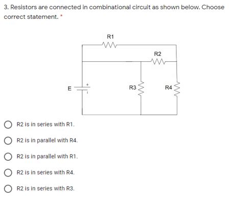 Solved 3 Resistors Are Connected In Combinational Circuit