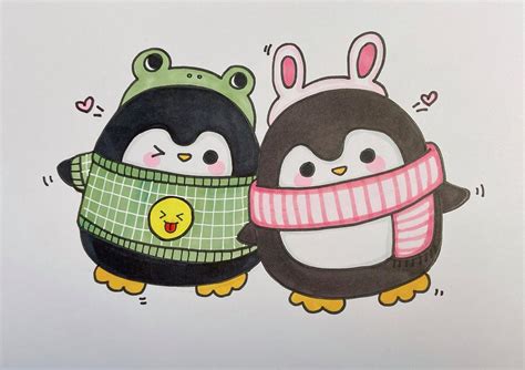 简笔画可爱小企鹅 简笔画图片大全