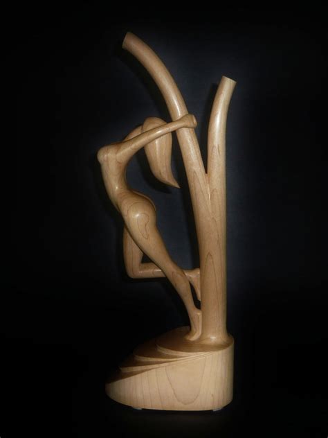 Nude Woman Wood Sculpture GIRL And TREE Wood Sculpture Jakob Wainshtein Artfinder
