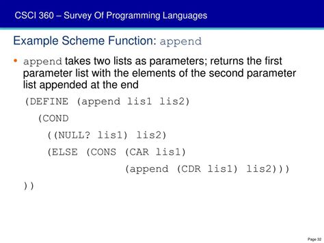 Ppt Csci 360 Survey Of Programming Languages Powerpoint Presentation Id422036