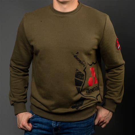 Khaki Cotton Poly Standard Fit Alpha Pullover Sweater Arsenal Inc