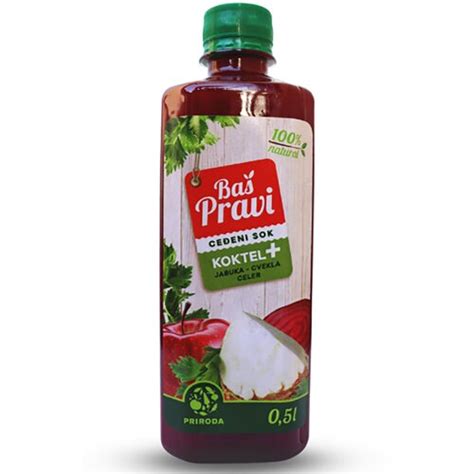 Baš Pravi Sok Baš Pravi Ceđeni Koktel Jabuka Cvekla I Celer
