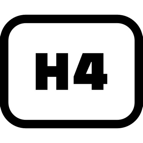 Download H4 Heading Rectangle ICON free | FreePNGImg