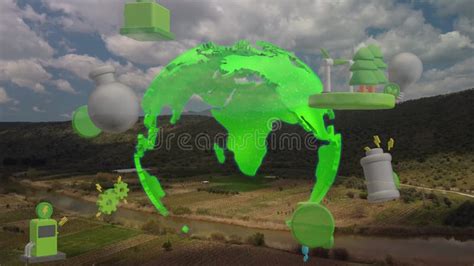 Environment Protection Concept Renewable Energy Sustainable Development Goals Stock Footage