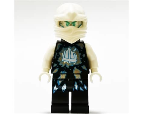 Lego Set Fig Zane In Airjitzu Outfit With Neck Bracket And Tile With Clip Possession