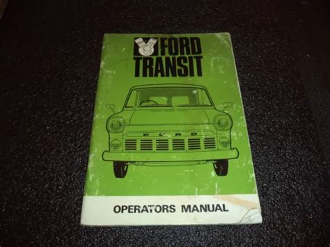 FORD TRANSIT OPERATORS Owners Manual Book PicClick UK
