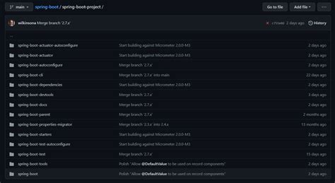 spring projects spring boot module 조사