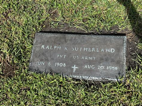 Ralph Kern Sutherland 1908 1988 Find A Grave Memorial