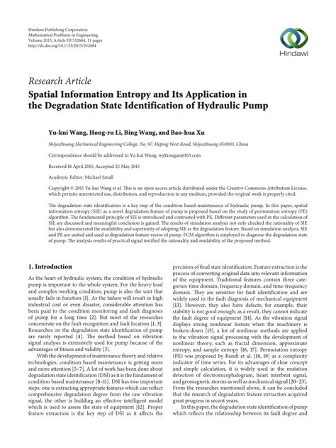 Pdf Spatial Information Entropy And Its Application In The
