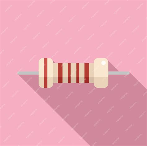 Premium Vector Power Resistor Icon Flat Vector Electric Circuit