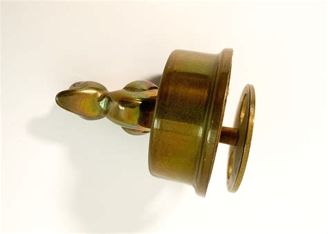 Vintage Brass Music Box Duck Plays Small World Retro Wind Up Ducking