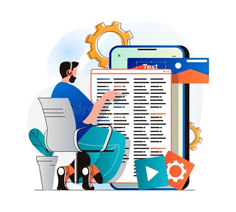 conceito de desenvolvimento de aplicativos em design plano moderno ilustração do vetor