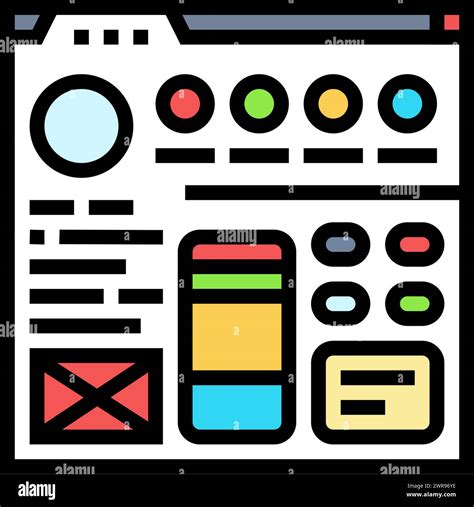 style guide ux ui design color icon vector illustration stock vector