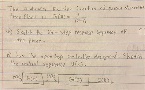 The Z Domain Transfer Function Of Given Discrete Time
