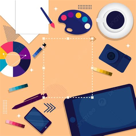 그래픽 디자이너 디지털 그래픽 그리기 도구 평면도 평면 디자인 일러스트 레이션 미술 영감 디자이너 배경 일러스트 및 사진 무료 다운로드 Pngtree