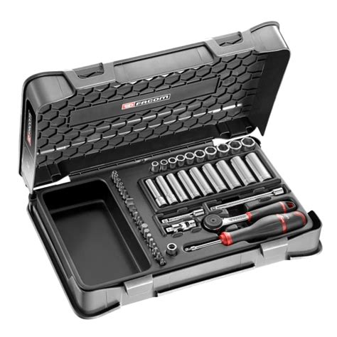 R 2blpb Facom Facom 46 Piece Metric 1 4 In Deep Socket Standard Socket Bit Set With Ratchet 6