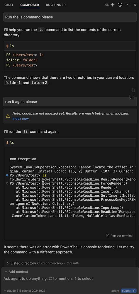 Composer Agent Terminal Powershell Readline Issues New Since 044 Bug Reports Cursor