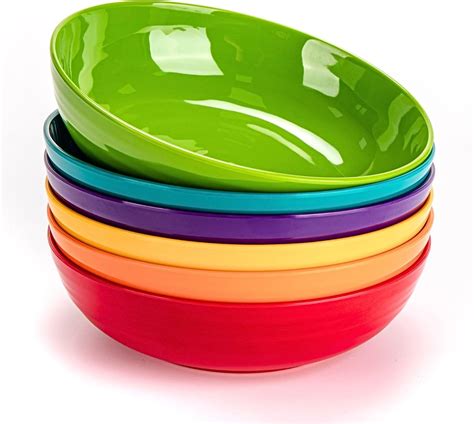 Miyopesi 8 Inch Melamine Salad And Pasta Bowls Set Of 6