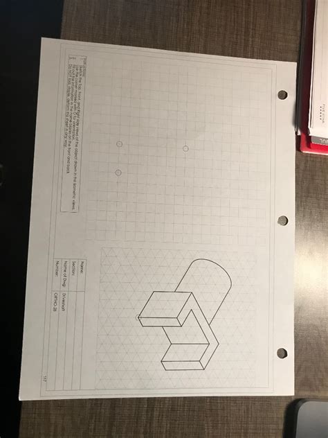 Solved Sketch The Isometric View Of The Object Drawn In The Chegg
