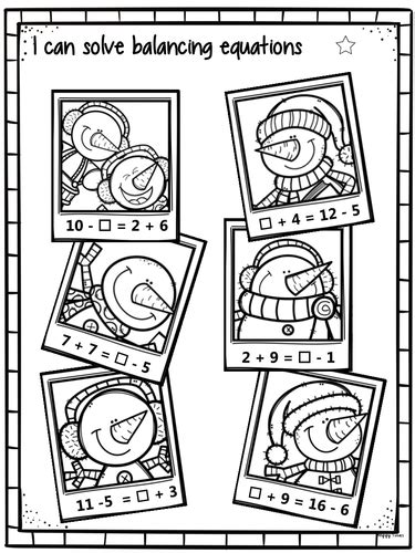 Balancing Equations Worksheets Addition Subtraction Inverse