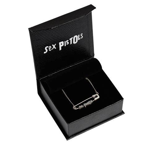 Sex Pistols Sterling Silver Safety Pin Necklace Sex Pistols Official