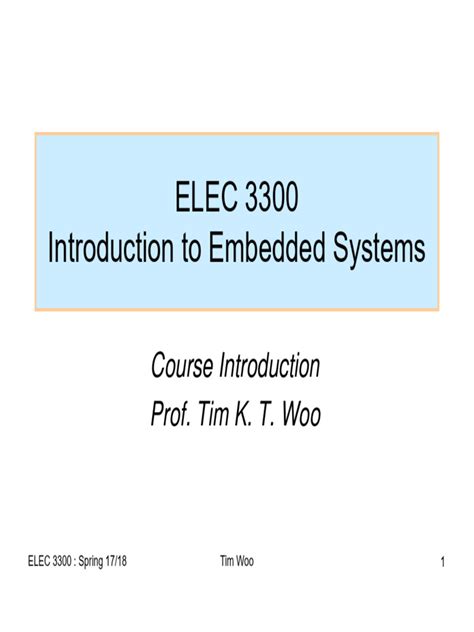 elec3300 00 course introduction pdf input output embedded system