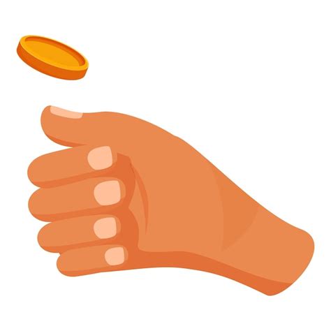 Premium Vector Hand Flipping A Coin Making Important Decision