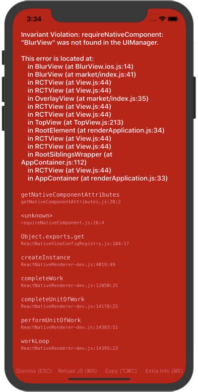 Native Component For Blurview Does Not Exist On Ios Issue Kureev React Native Blur