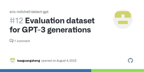 Evaluation Dataset For GPT 3 Generations Issue 12 Eric Mitchell