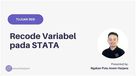 Stata Tutorial Melakukan Recode Variabel Youtube