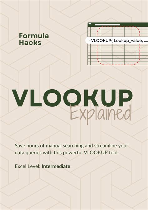 Excel Vlookup Guide Beginner Friendly Formula Tutorial Digital Download Etsy