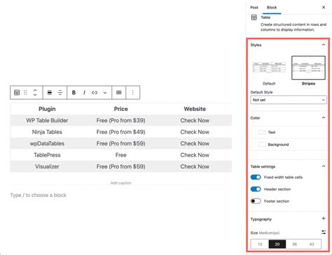 How To Create Tables In Wordpress Block And Classic Editor