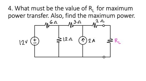 Solved 4 What Must Be The Value Of RL For Maximum Power Chegg Com