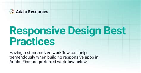 Responsive Design Best Practices Adalo Resources