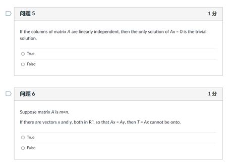 Solved If The Columns Of Matrix A Are Linearly Independent