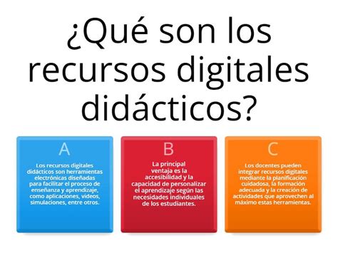 Recursos Digitales Didacticos Quiz