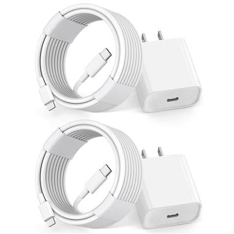 2 Pack 20w Usb C Power Adapter Fast Charging Wall Plug With Usbc