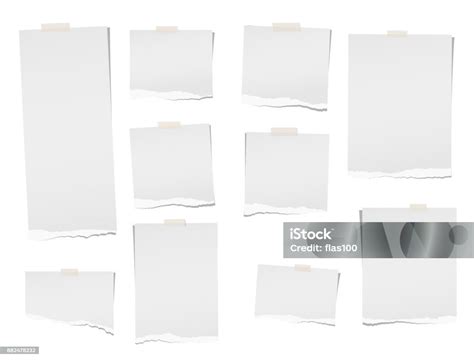 흰색 바탕에 끈적끈적한 테이프와 노트 노트북 카피북 종이 시트 텍스트 또는 메시지에 대 한 붙어 끈적거리는에 대한 스톡 벡터 아트 및 기타 이미지 Istock