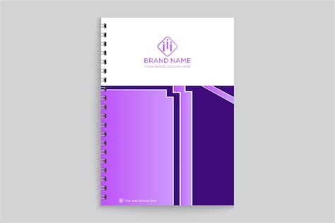 Um Conjunto Elegante De Modelos De Capa De Caderno Vetor Premium