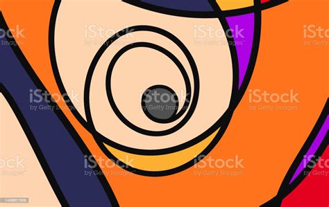복고풍 윤곽선과 색상 디자인의 추상적 인 유체 배경 포스터 전단지 배너 및 창의적인 프로젝트를 위한 트렌디 한 기하학적 1960 1969 년에 대한 스톡 벡터 아트 및 기타