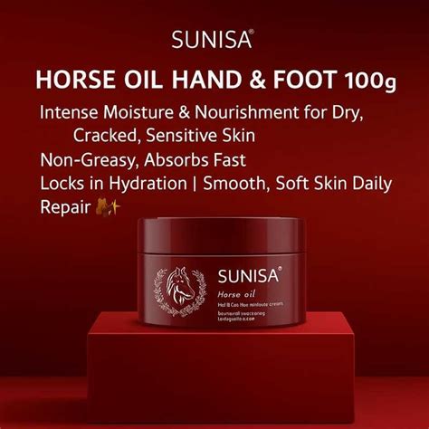 Sunisa Horse Oil Hand Foot Cream 100g Deep Moisturizing And Repair