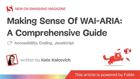 Making Sense Of Wai Aria A Comprehensive Guide Designer Feed