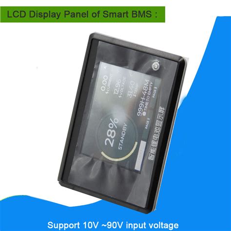 Lcd Touch Screen Panel Of Smart Bms With Uart And Rs485 Support 10v To