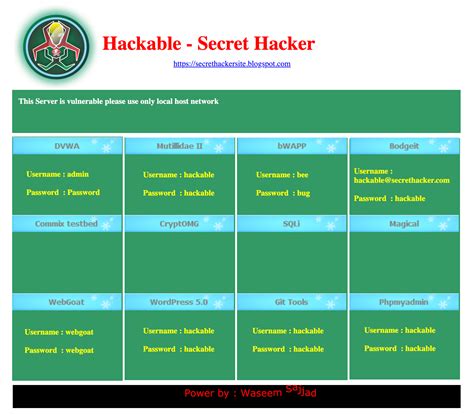 secret hacker vulnerable web application server ~ vulnhub