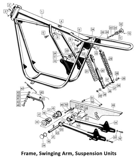 1972 Norton Commando Frame Swinging Arm Shock Absorbers Classic