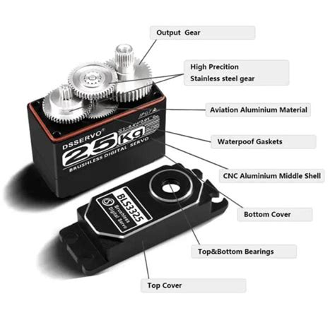 Servo 25kg Bls3225 270degree Metal Gear Digital Servo Motor Arduino High Torque Roboticsdna