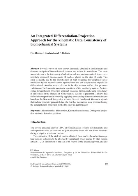 Pdf An Integrated Differentiation Projection Approach For The