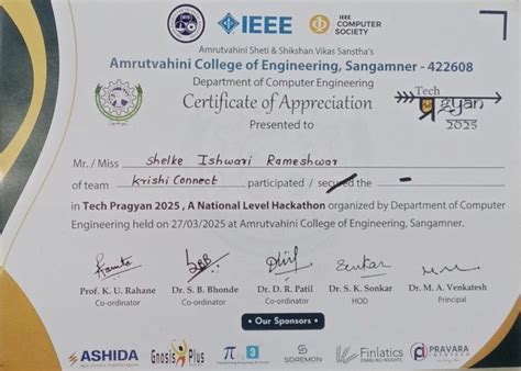 Hackathon Techpragyan2025 Agritech Krishiconnect Digitalmarketplace Ishwari Shelke